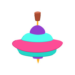 Children spinning top cartoon Royalty Free Vector Image