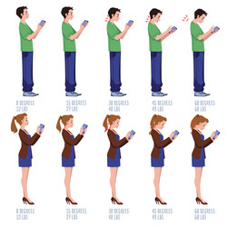 Posture man woman with phone Royalty Free Vector Image