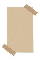 Vintage scalloped brown paper note recycled memo Vector Image