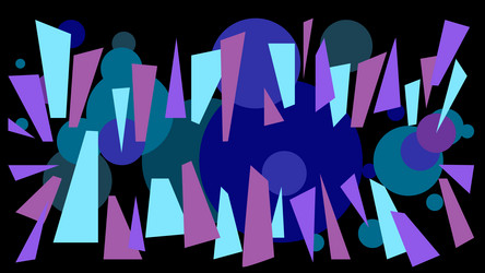 Abstract neon blue broken line pattern on dark Vector Image