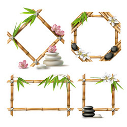 Bamboo frame Royalty Free Vector Image - VectorStock