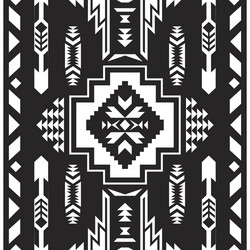 Aztec geometric seamless patterns tribal black Vector Image