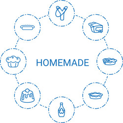 Homemade icons Royalty Free Vector Image - VectorStock