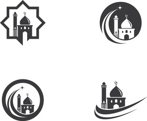 Linear mosque logo Royalty Free Vector Image - VectorStock