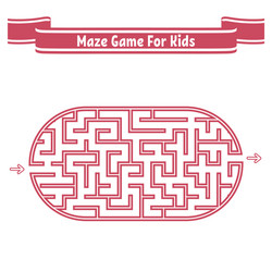 Color oval labyrinth game for kids puzzle Vector Image