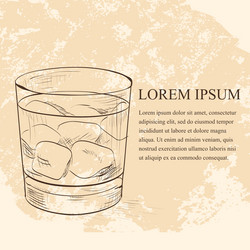 French connection cocktail Royalty Free Vector Image