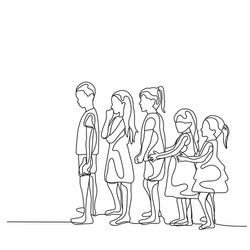 Sketch with lines child boy Royalty Free Vector Image