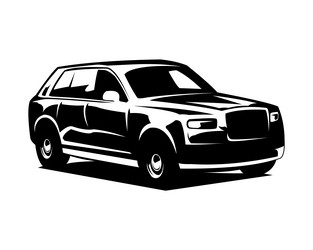 Rolls-royce phantom logo isolated white Royalty Free Vector