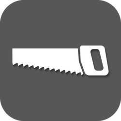Saw icon symbol flat Royalty Free Vector Image