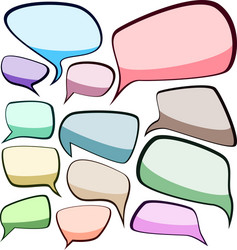 Speech color clouds Royalty Free Vector Image - VectorStock