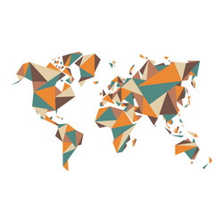 World map design triangle pattern Royalty Free Vector Image