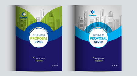 Corporate business proposal cover design template Vector Image