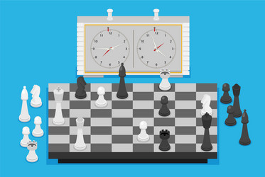Cool kids play chess Royalty Free Vector Image