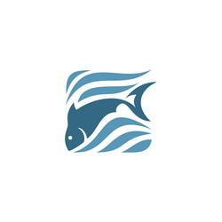 Fighting fish logo Royalty Free Vector Image - VectorStock