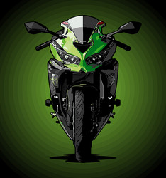 A sports bike front view Royalty Free Vector Image