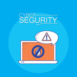 Cyber security emblem Royalty Free Vector Image