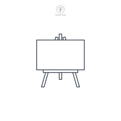 Easel icon symbol isolated on white background Vector Image