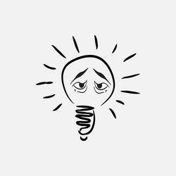 Lightbulb eyes icon Royalty Free Vector Image - VectorStock