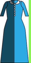 Long dress cloth style Royalty Free Vector Image