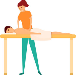 Osteopath masseur icon cartoon style Royalty Free Vector
