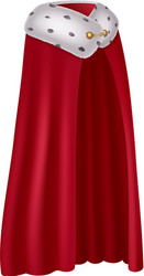 King wearing red robe Royalty Free Vector Image