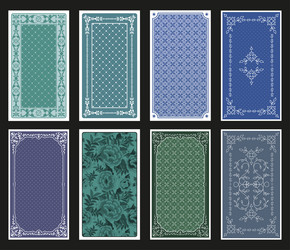 Simple cross tarot spread cards back side Vector Image