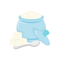 Pile of white cube sugar Royalty Free Vector Image