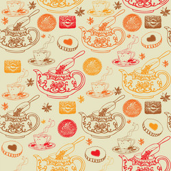 Vintage Tea Party Motif Royalty Free Vector Image