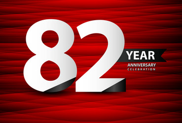 82 year anniversary celebration logo Royalty Free Vector