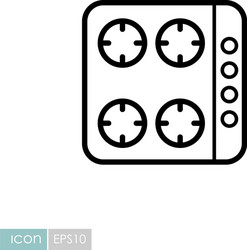 Cook top cooking panel induction stove hob Vector Image