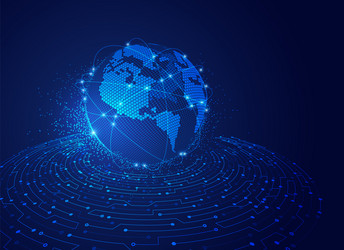 Abstract globe technology background Royalty Free Vector