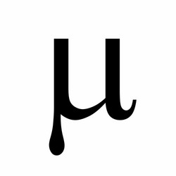 Mu greek letter icon Royalty Free Vector Image