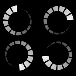 Progress process indicator with 4 step Royalty Free Vector