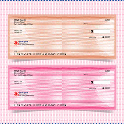Bank cheque design with guilloche background Vector Image