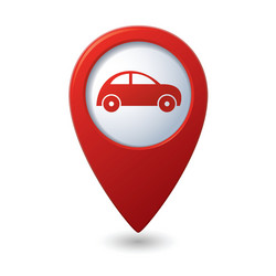 Red neon map pointer symbol Royalty Free Vector Image