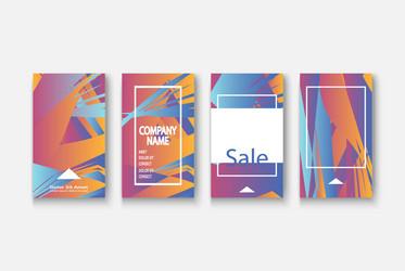 Template mobile screen banner set Royalty Free Vector Image