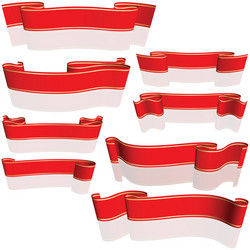 Big set of red banners Royalty Free Vector Image