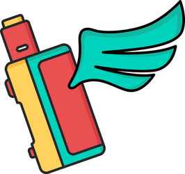 Angel wing electric cigarette personal vaporizer Vector Image