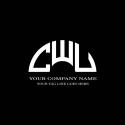 Cwu letter logo creative design with graphic Vector Image