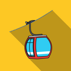 Funicular icon in cartoon style isolated on white Vector Image