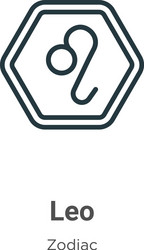 Hawk outline icon thin line black flat Royalty Free Vector