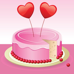 Birthday Cake with Barcode Royalty Free Vector Image