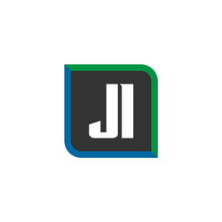 Initial letter logo ji template design Royalty Free Vector