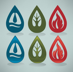 Symbols of nature Royalty Free Vector Image - VectorStock