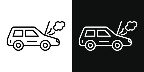 Car breakdown icon set motor repair auto symbol Vector Image