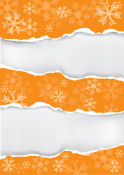 Orange ripped paper background banner template Vector Image