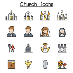 Set christian icons Royalty Free Vector Image - VectorStock