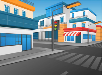 Flat 3d concept isometric perspective crossroad Vector Image