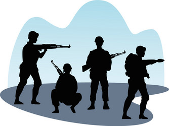 Army Figures Drawing Vector Images (over 160)