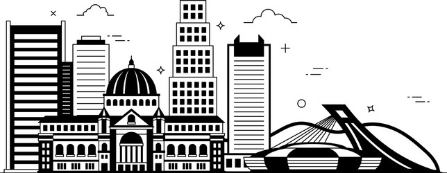 Canada montreal travel landmark Royalty Free Vector Image